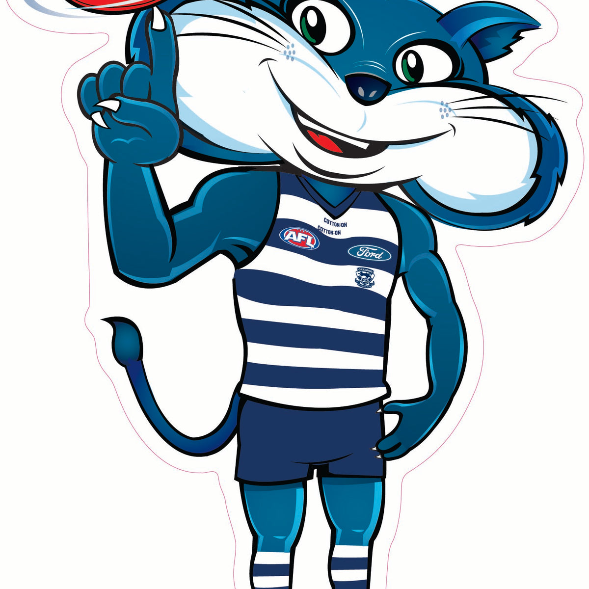 Geelong Cats Mascot Cut-out – Sports Heads