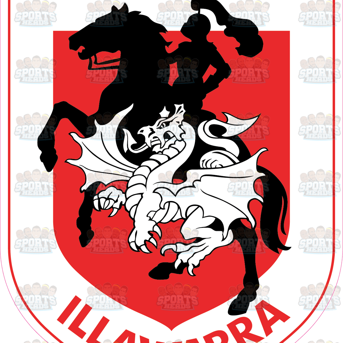 St. George Illawarra Dragons Logo Cut-out – Sports Heads
