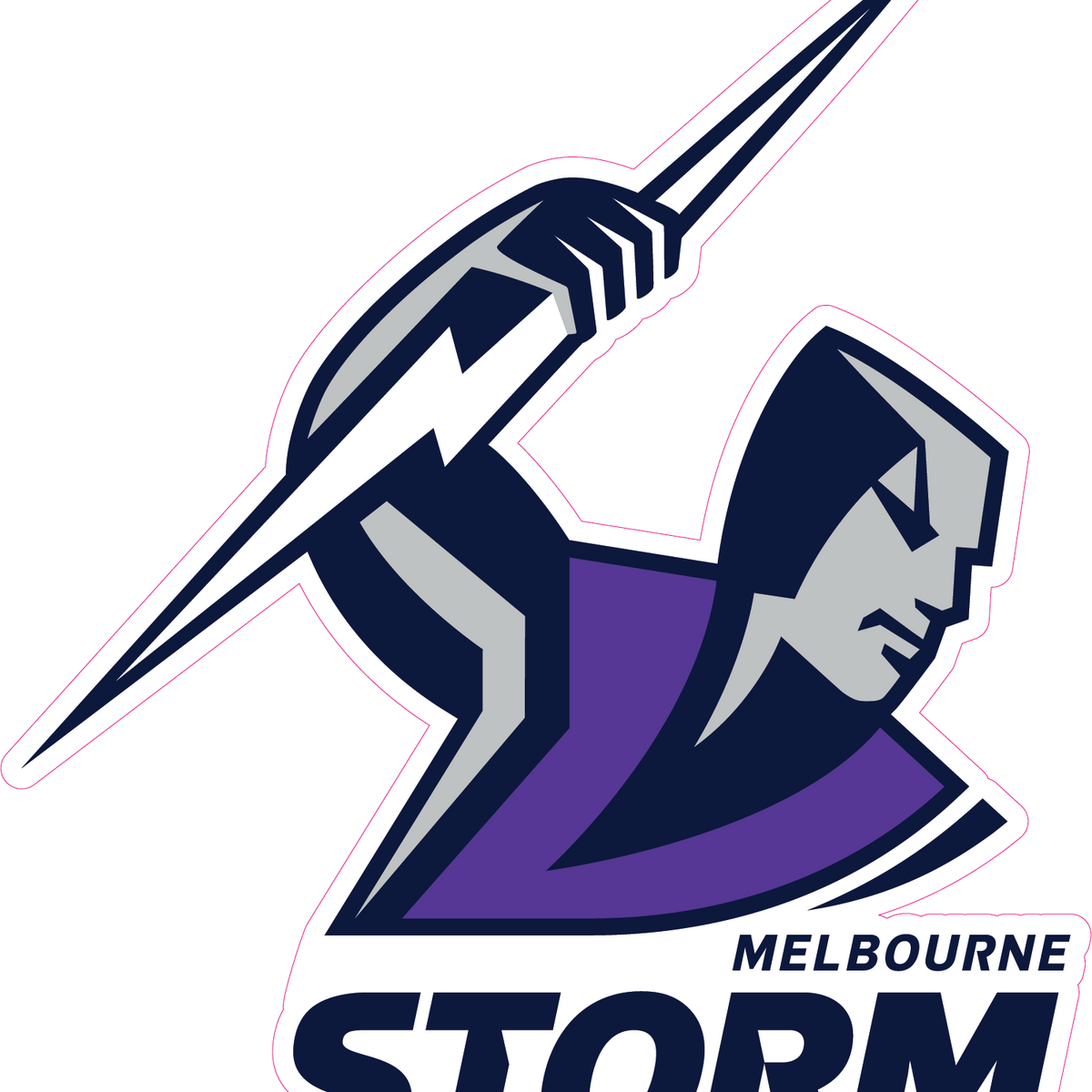 Melbourne Storm Logo Cut-out – Sports Heads